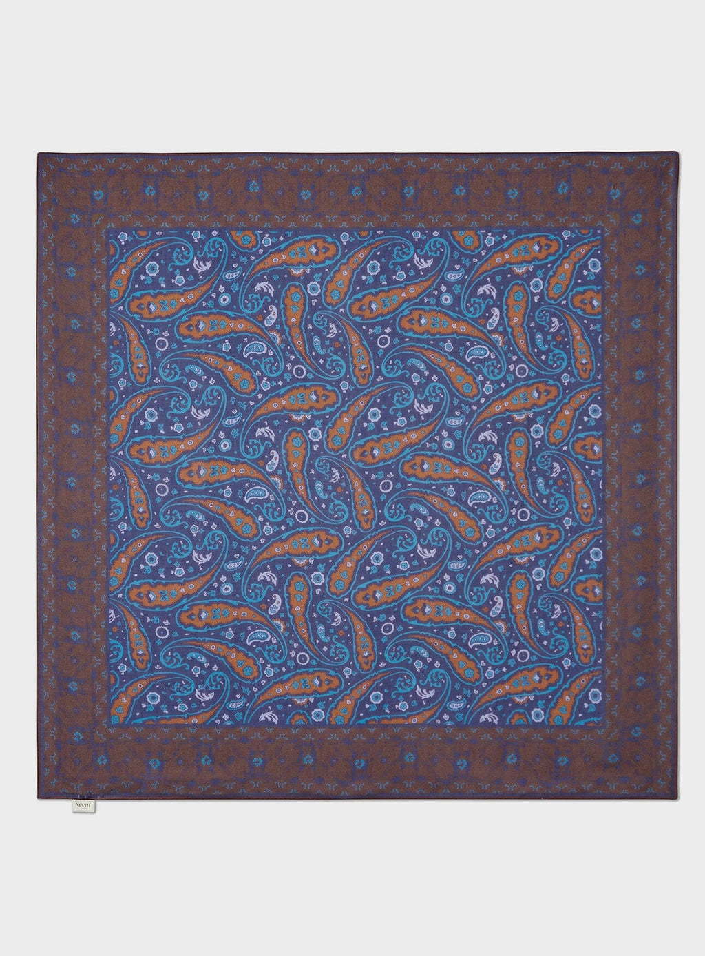 Italian Tencel Blue Paisley Flamboyant Scarf – Neem London