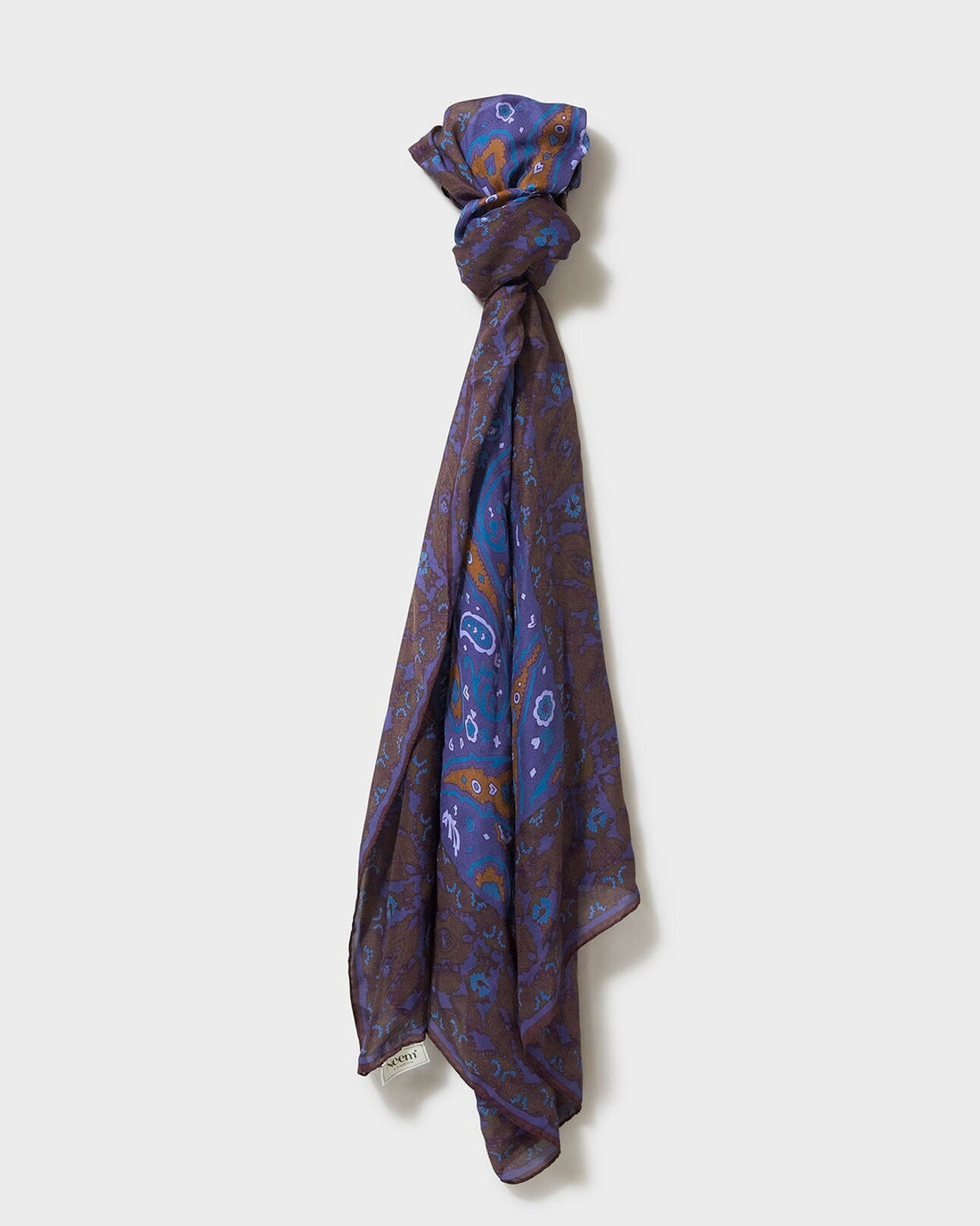 Biodegradable Italian Tencel Blue Paisley Flamboyant Scarf – Neem London