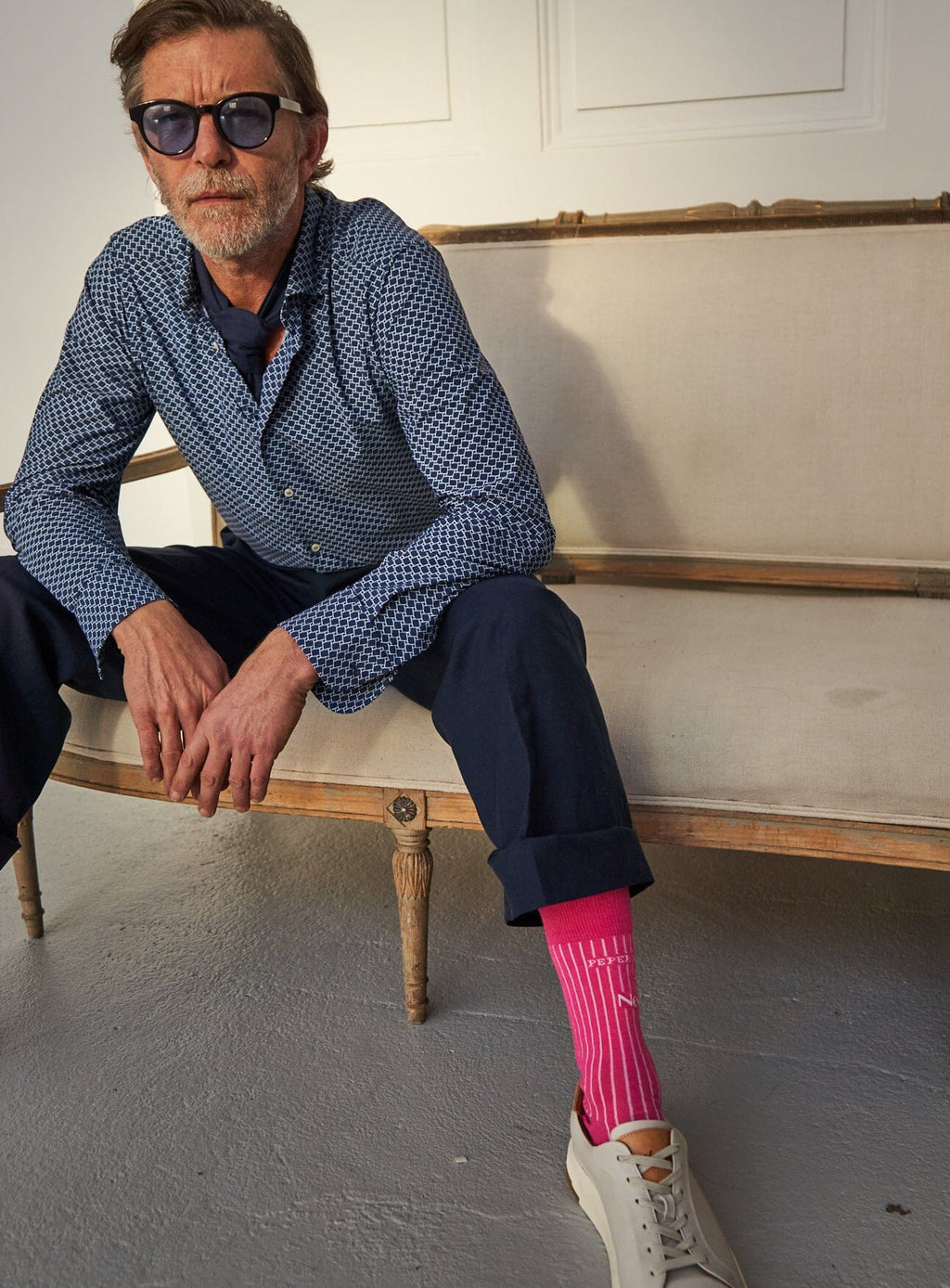 Recycled British Ribbed Cotton Bright Pink Men's Socks – Neem London