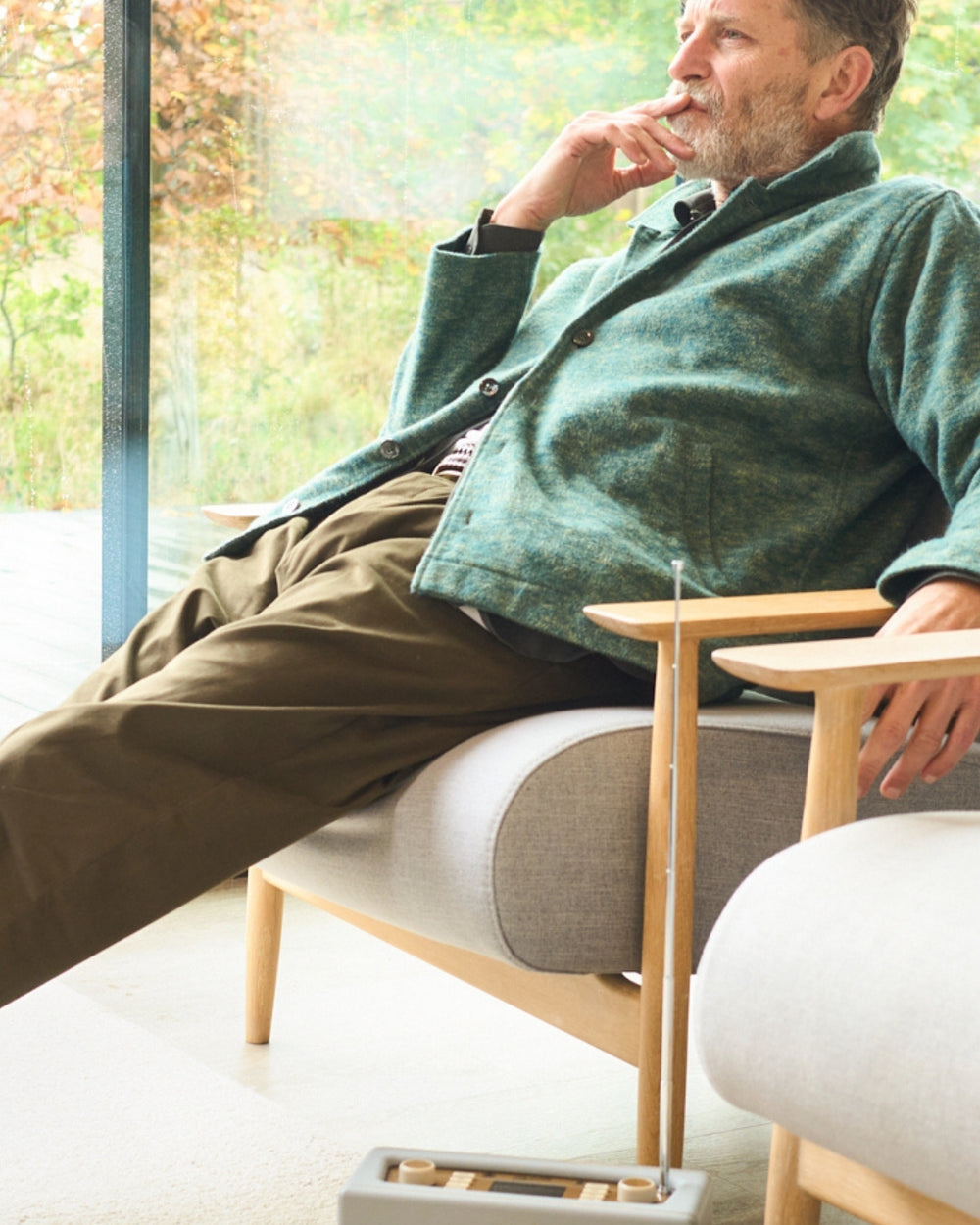 Heavy Recycled Flannel Green Bomber Jacket – Neem London