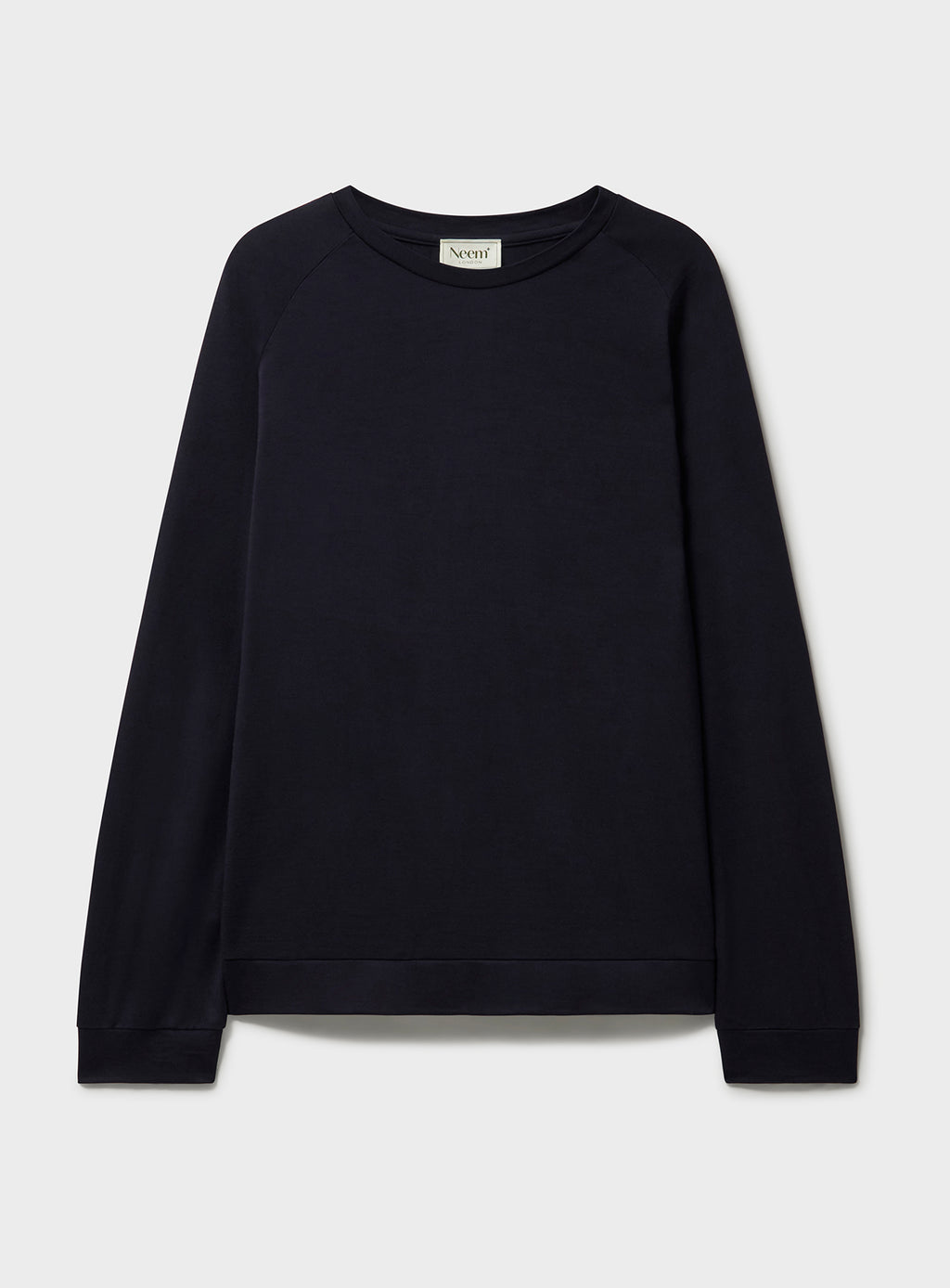 ZQ Merino Wool Jersey Long Sleeve Super 120s Navy Crew neck – Neem London