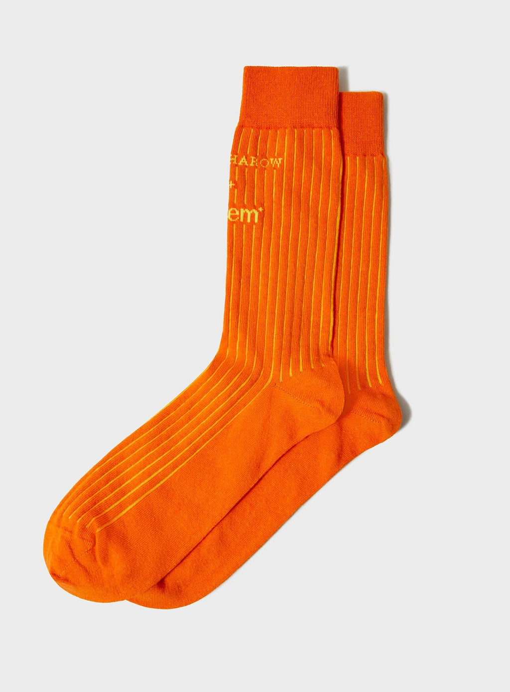 Recycled British Ribbed Cotton Orange Men's Socks – Neem London