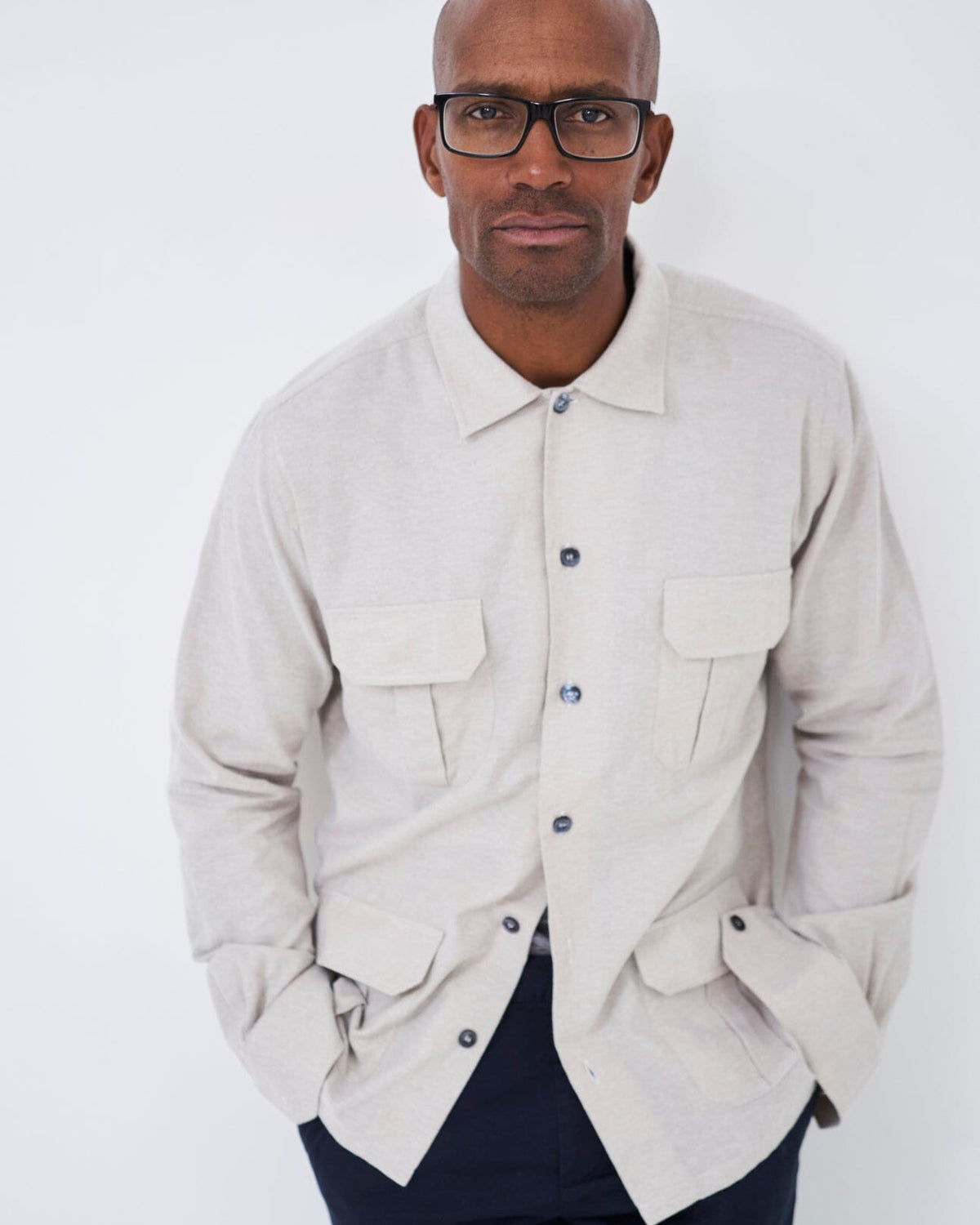 Recycled Italian Flannel Oatmeal Over-Shirt – Neem London