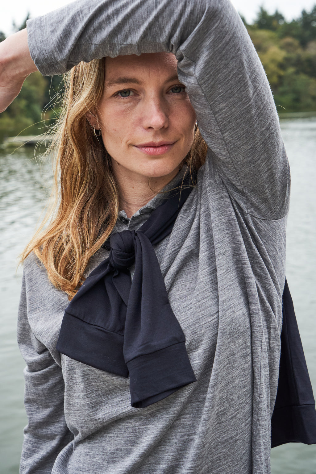 ZQ Merino Light Grey Long Sleeve Polo – Neem London
