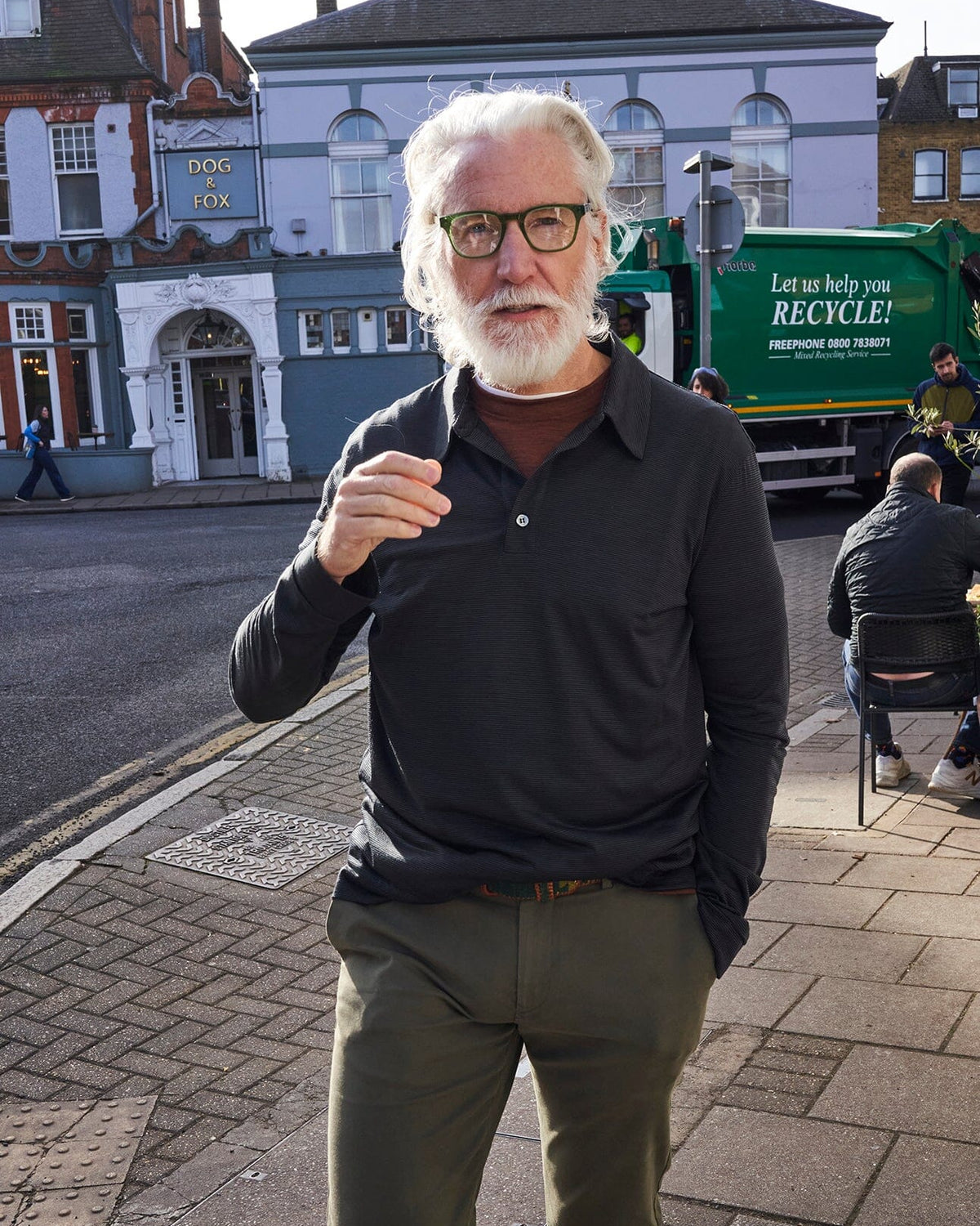 ZQ Merino Wool Black Stripe Long Sleeve Polo – Neem London